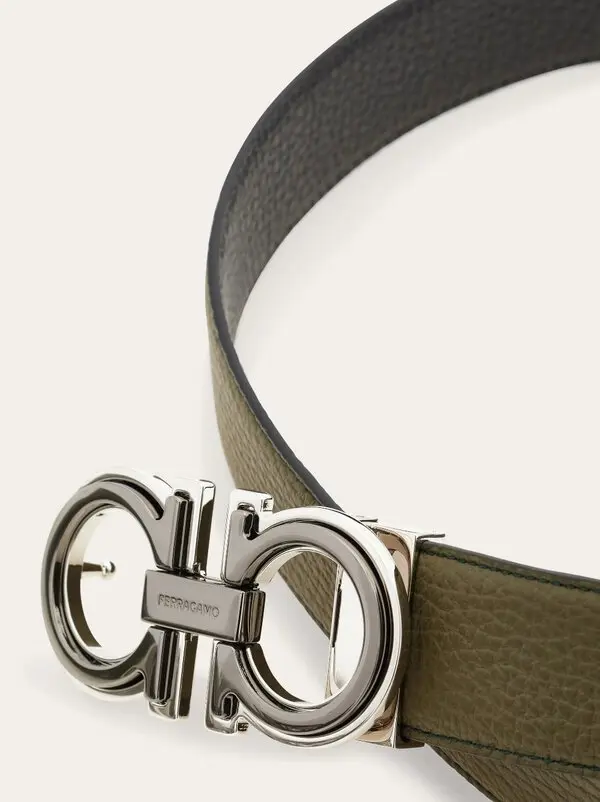 FERRAGAMO Reversible And Adjustable Gancini Belt