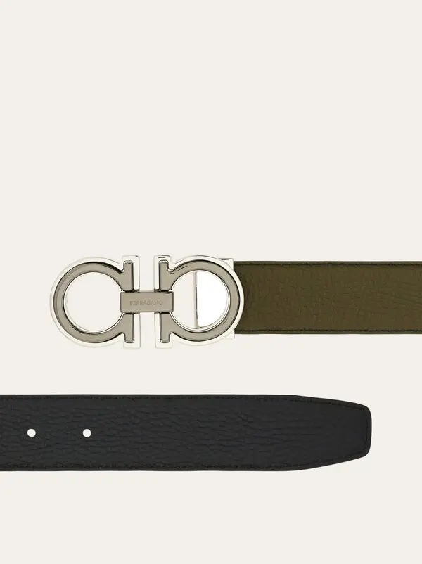 FERRAGAMO Reversible And Adjustable Gancini Belt