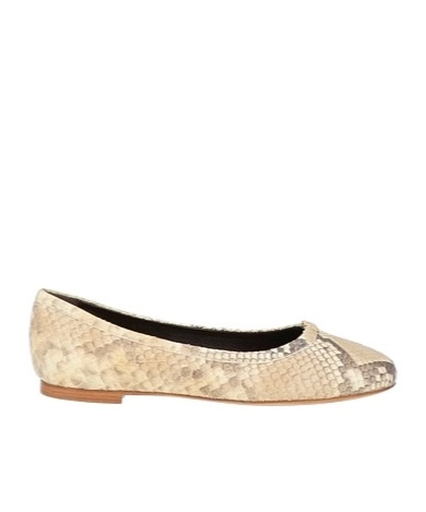 Chloé Snake-patterned Ballet Flats - Beige