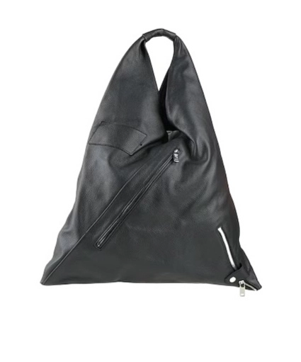 MAISON MARGIELA Largesize Grainleather Hobo Bag - Black