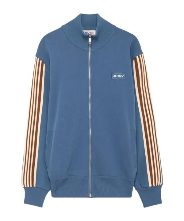 AUTRY Logo Patch Zipped Jacket