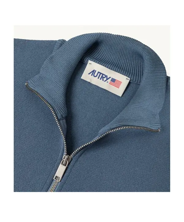 AUTRY Logo Patch Zipped Jacket