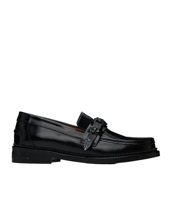 TOGA VIRILIS Round Toe Loafers - Black