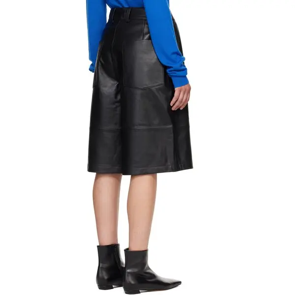 THE FRANKIE SHOP Leather Bermuda Shorts