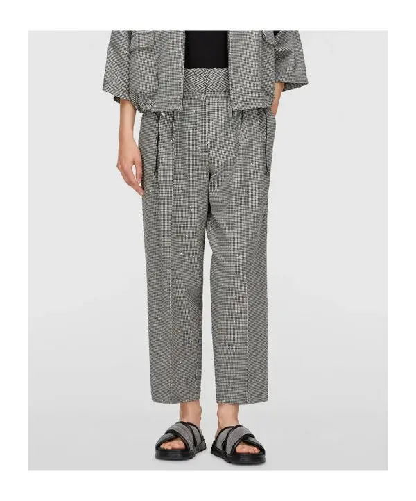Fabiana Filippi Tapered-leg Checked Trousers