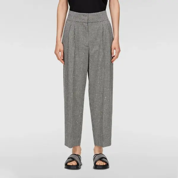 Fabiana Filippi Tapered-leg Checked Trousers