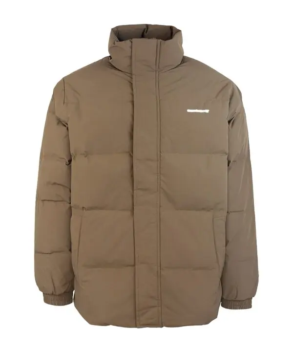 Carhartt Work In Progress Logo Embroidered High-neck Padded Jacket - Brown