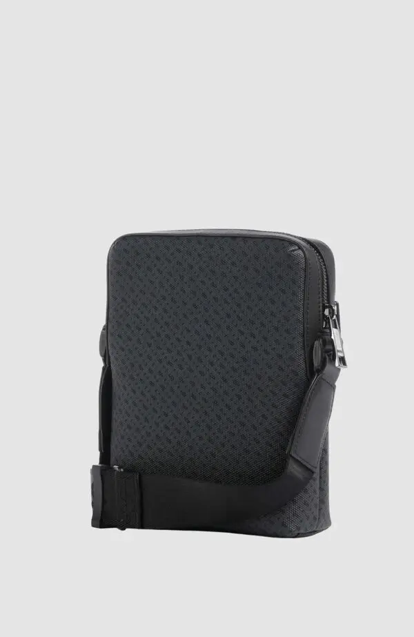 Hugo Boss Monogram-pattern Zip-fastening Messenger Bag
