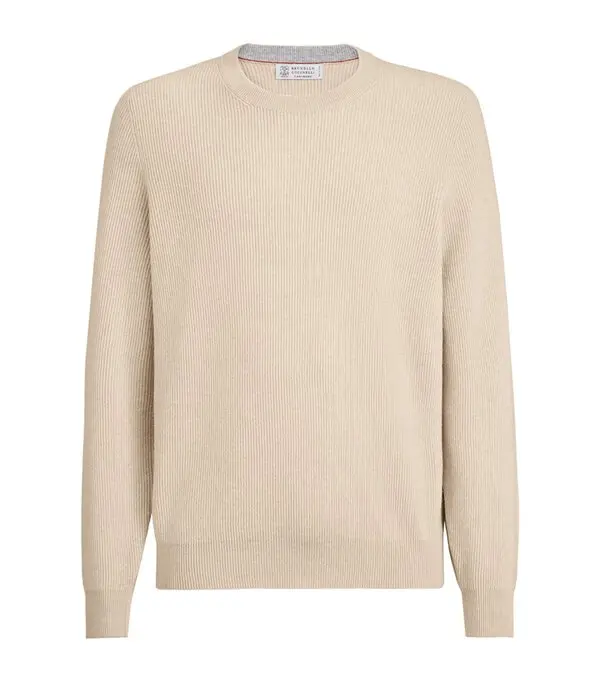 Brunello Cucinelli Cashmere English Rib Sweater