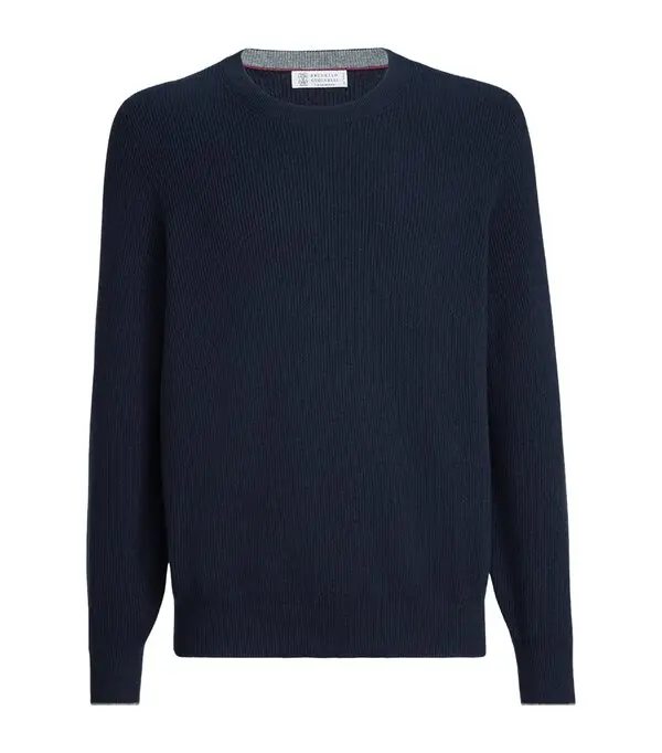 Brunello Cucinelli Cashmere English Rib Sweater