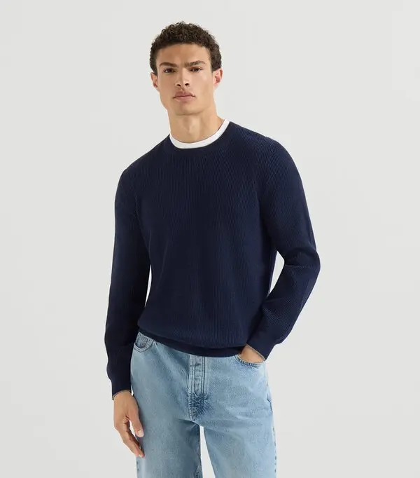 Brunello Cucinelli Cashmere English Rib Sweater