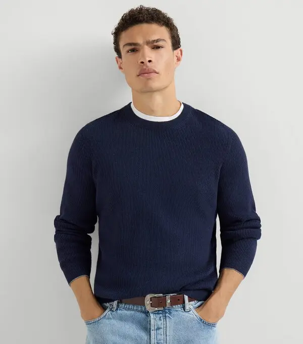 Brunello Cucinelli Cashmere English Rib Sweater