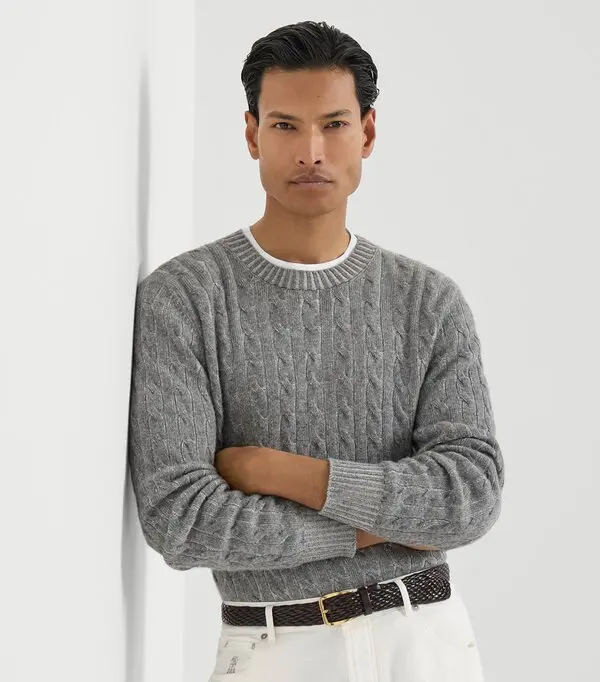 Brunello Cucinelli Cashmere Vanisé Cable-knit Sweater