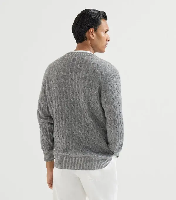 Brunello Cucinelli Cashmere Vanisé Cable-knit Sweater