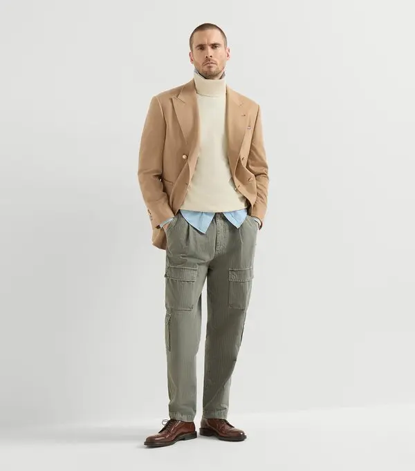 Brunello Cucinelli Denim-effect Chambray Shirt