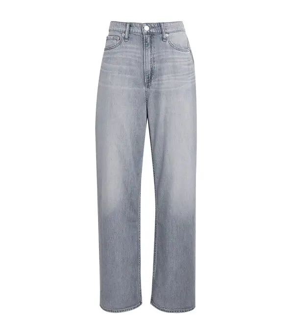 Rag & Bone Featherweight Logan Mid-rise Wide-leg Jeans - Blue