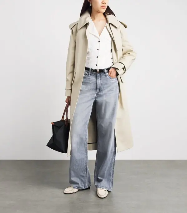 Rag & Bone Featherweight Logan Mid-rise Wide-leg Jeans - Blue