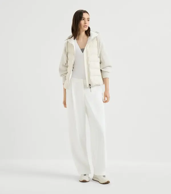 Brunello Cucinelli Monili Long-sleeve V-neck T-shirt