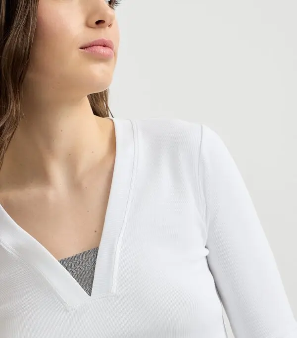 Brunello Cucinelli Monili V-neck T-shirt