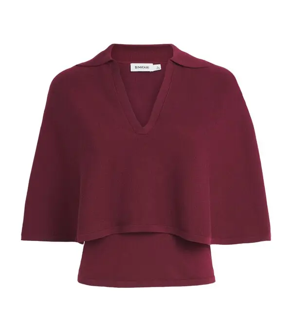 Simkhai Wool Layered Vinna Sweater - Burgundy