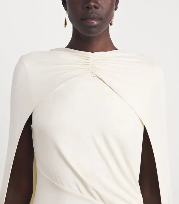 Simkhai Cape Gathered Gown