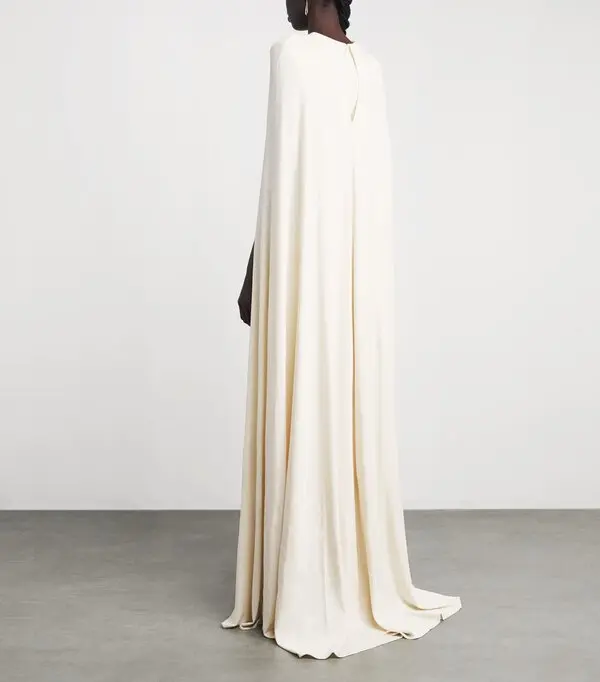 Simkhai Cape Gathered Gown