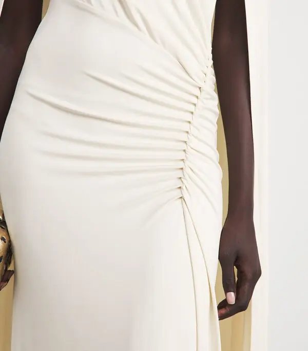 Simkhai Cape Gathered Gown