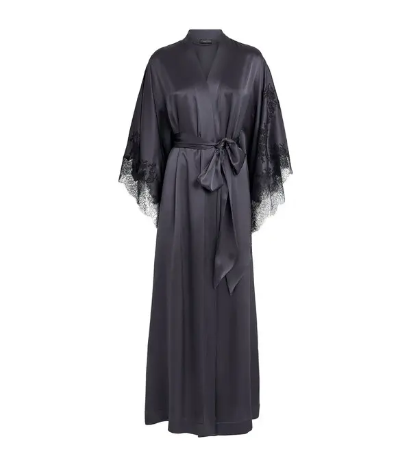 Carine Gilson Silk Long Cérès Robe - Grey