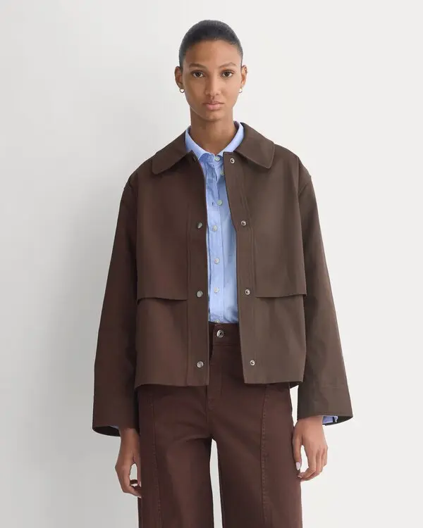Everlane Organic Cotton Twill Field Jacket - Coffee Bean