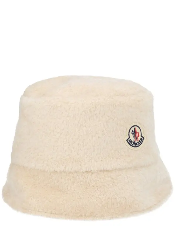Moncler Teddy Effect Bucket Hat - Cream