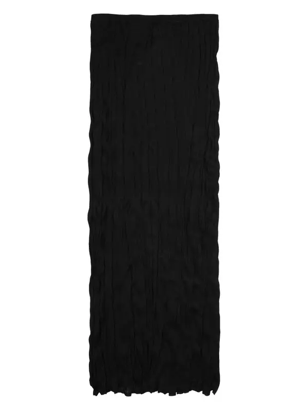 TOTEME Crinkled Knit Midi Skirt - Black