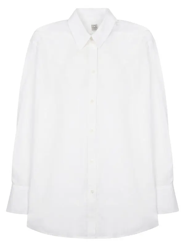 TOTEME Cotton And Linen Oversized Shirt - White