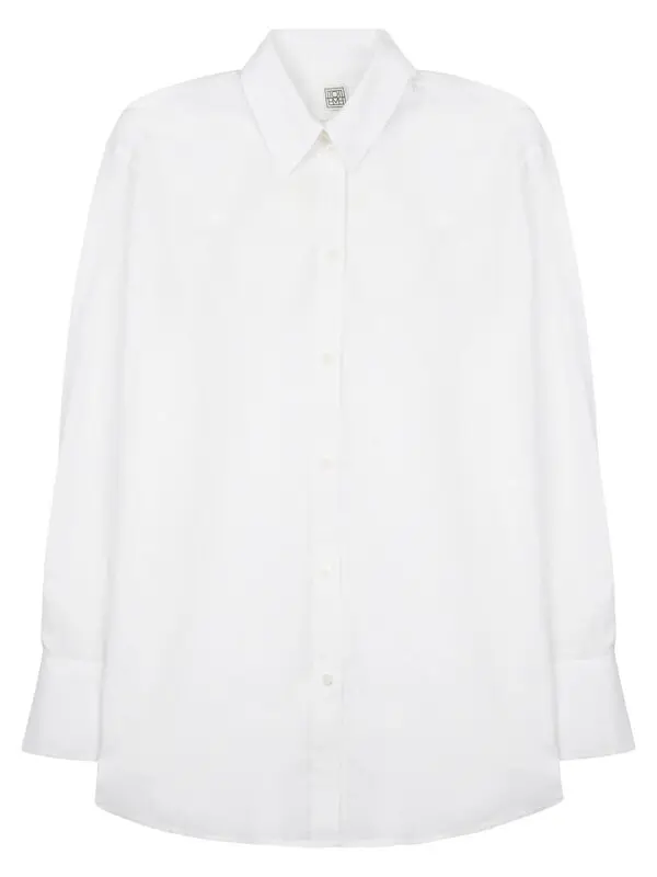 TOTEME Cotton And Linen Oversized Shirt - White
