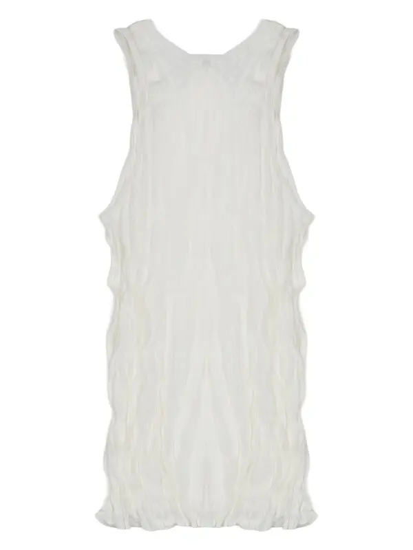 TOTEME Crinkled Knit Tank Top - White