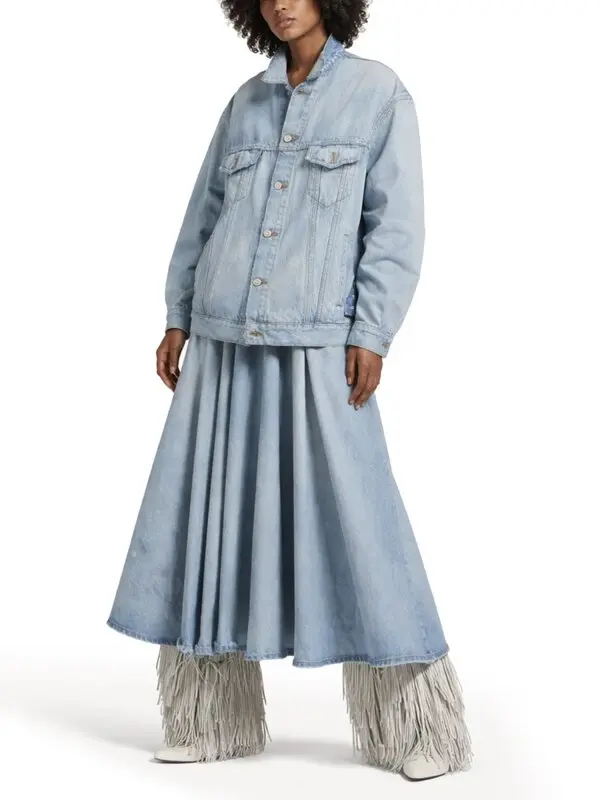 Balenciaga Long Godet Skirt
