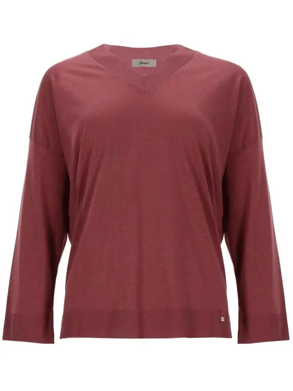 Herno Glam Knit Effect Pullover - Red