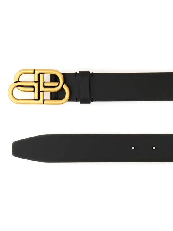 Balenciaga High Bb Leather Belt