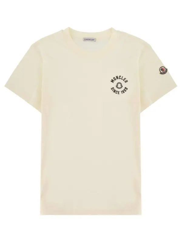 Moncler Logo T-shirt - Cream
