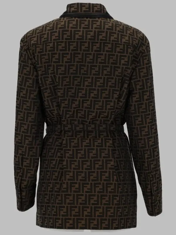 Fendi Ff Canvas Jacket - Brown