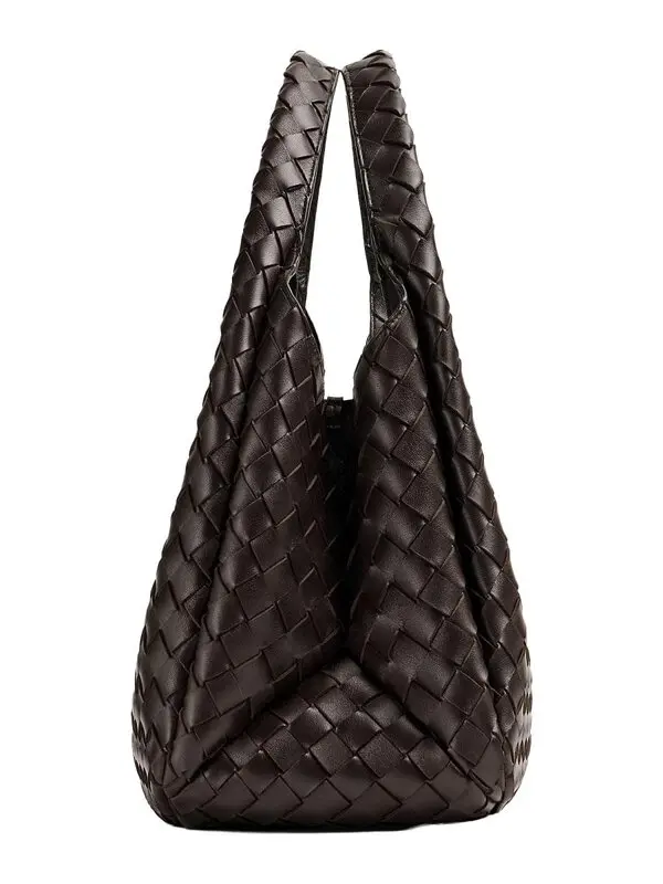 Bottega Veneta Leather Bell Bag - Brown