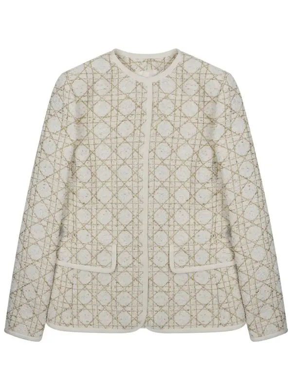 Dior Macrocannage Regular Fit Blazer - Cream