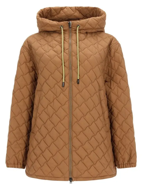 Herno Quilted Hooded Jacket - Brown