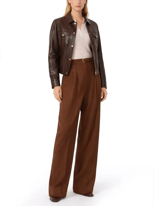 Max Mara Virgin Wool Wide Leg Trousers