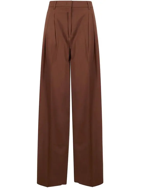 Max Mara Virgin Wool Wide Leg Trousers