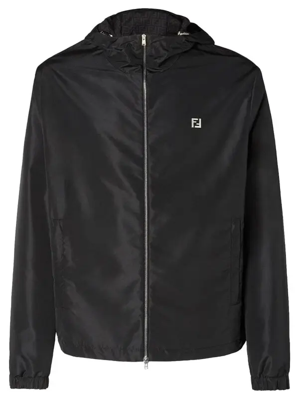 Fendi Hooded Blouson Jacket - Black