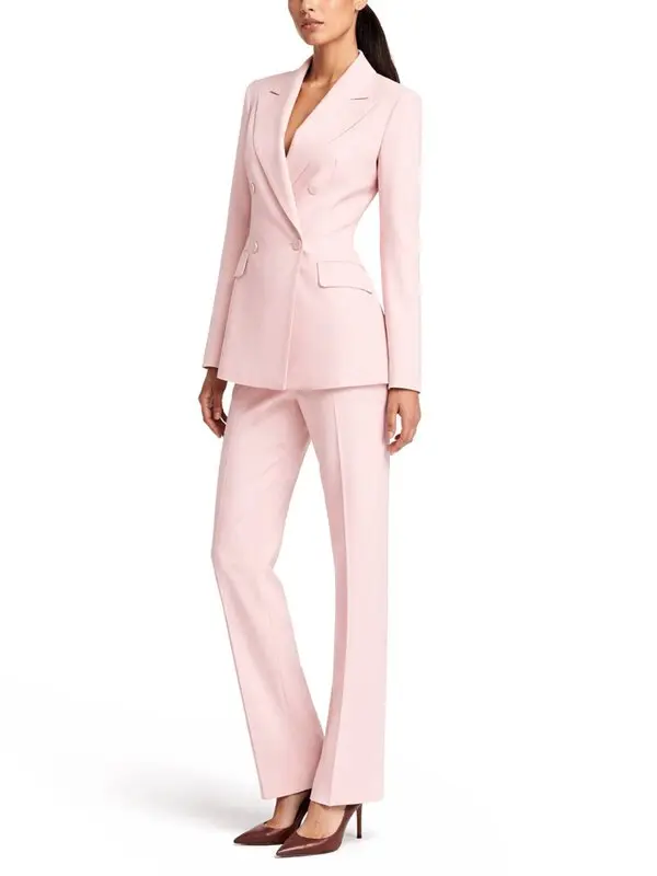 Max Mara Double-breasted Wool Crepe Jacket