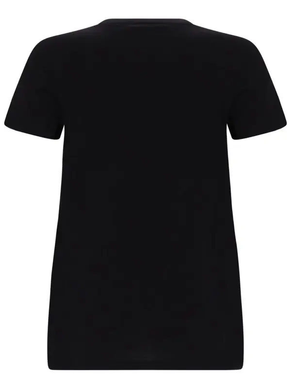 Max Mara Graphic Print Cotton T-shirt - Black