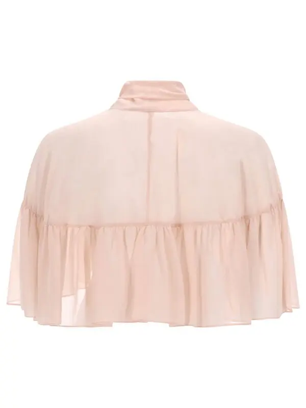 Max Mara Silk Cape With Bow