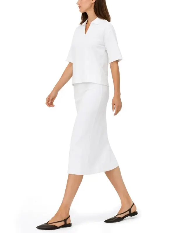 Max Mara Viscose Short Sleeve Top - White