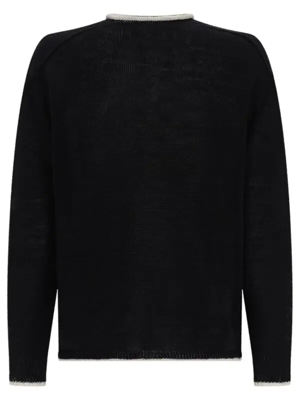 Max Mara Linen Crewneck Sweater - Black